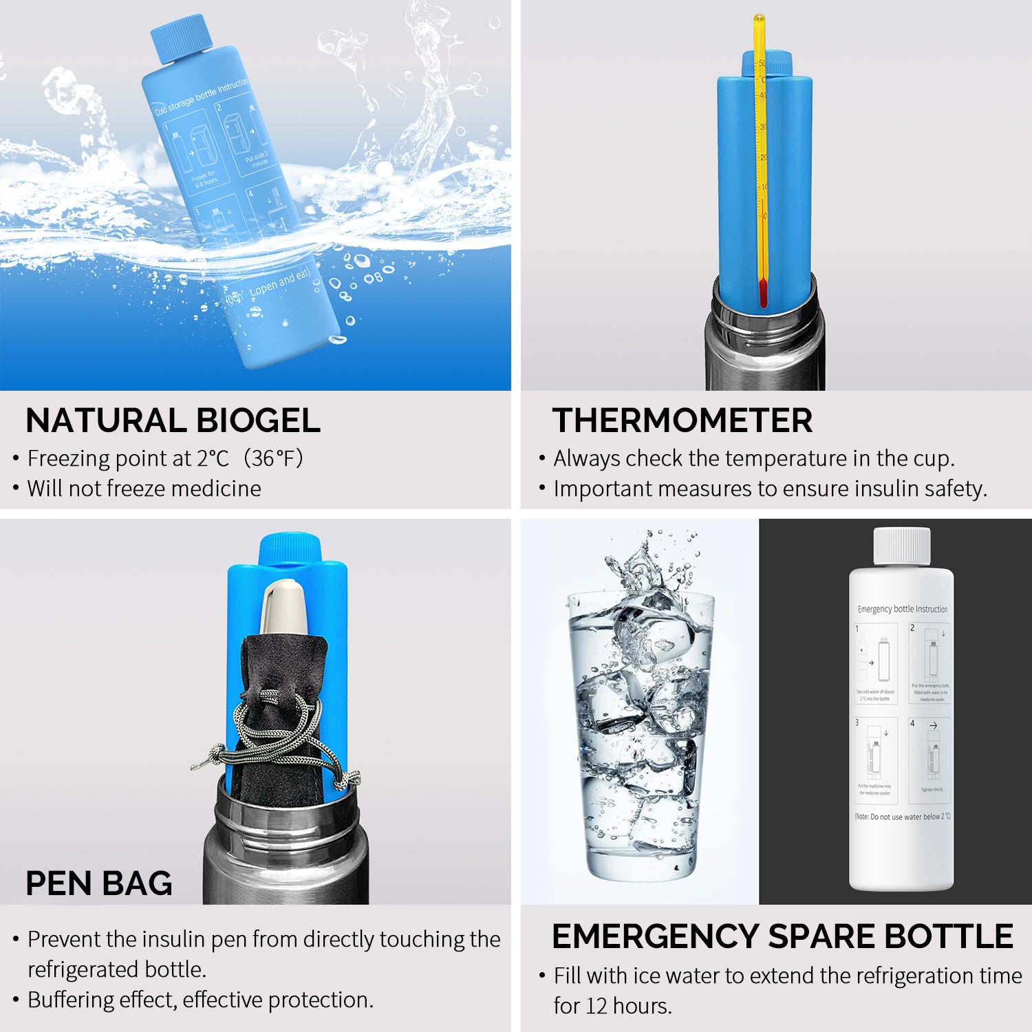 74H 7 Pens Large Insulin & Medications Cooler (BC-B003-Sliver) – DISONCARE